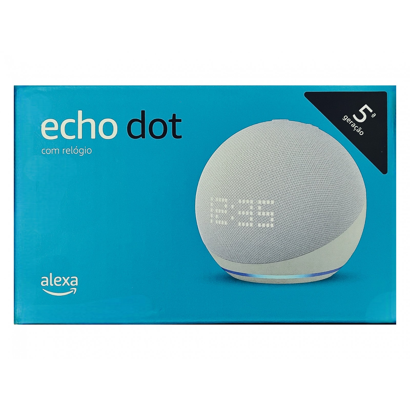 Echo Dot 5ª Geração Com Relógio Alexa Branca
