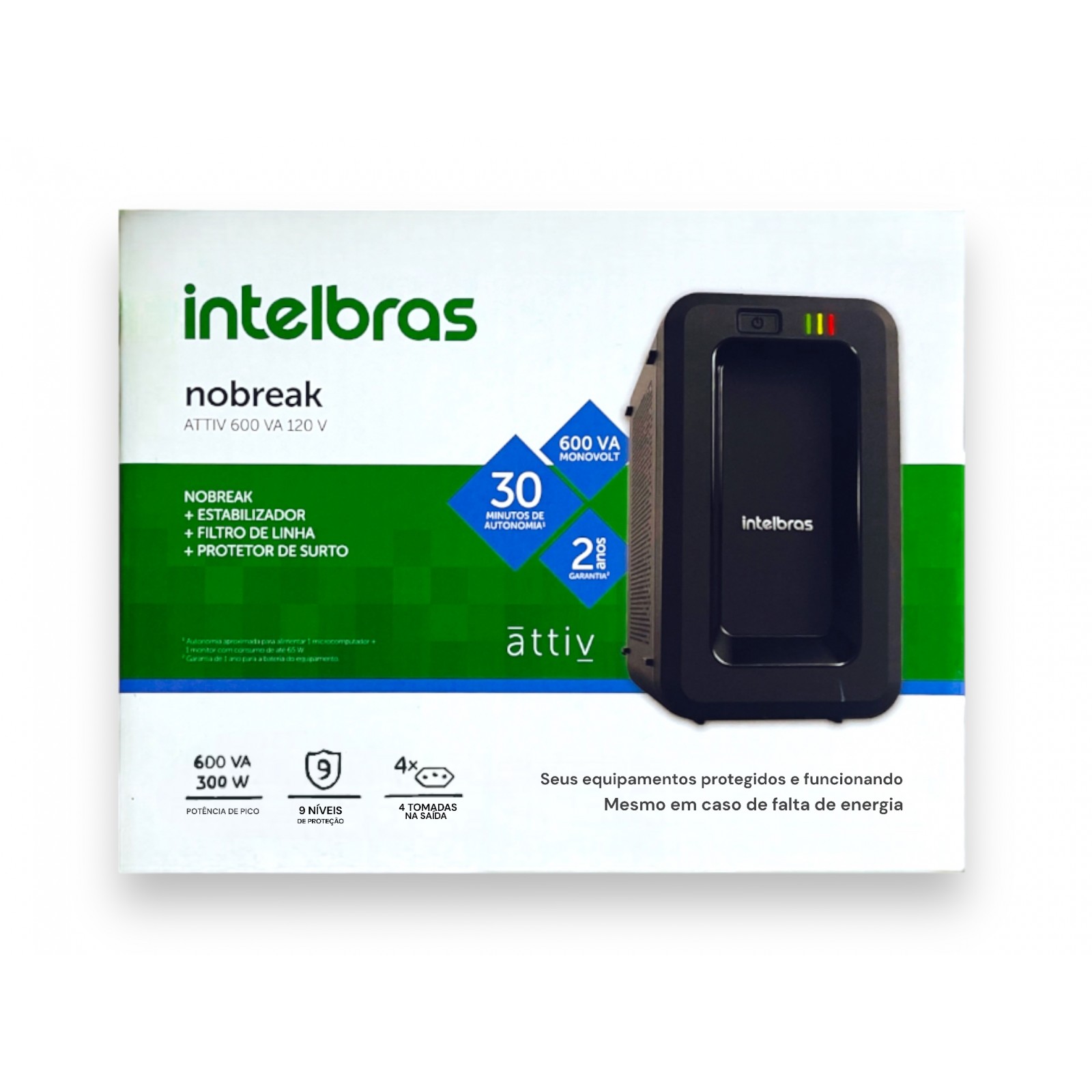 Nobreak Attiv 600Va 120V Monovolt Intelbras