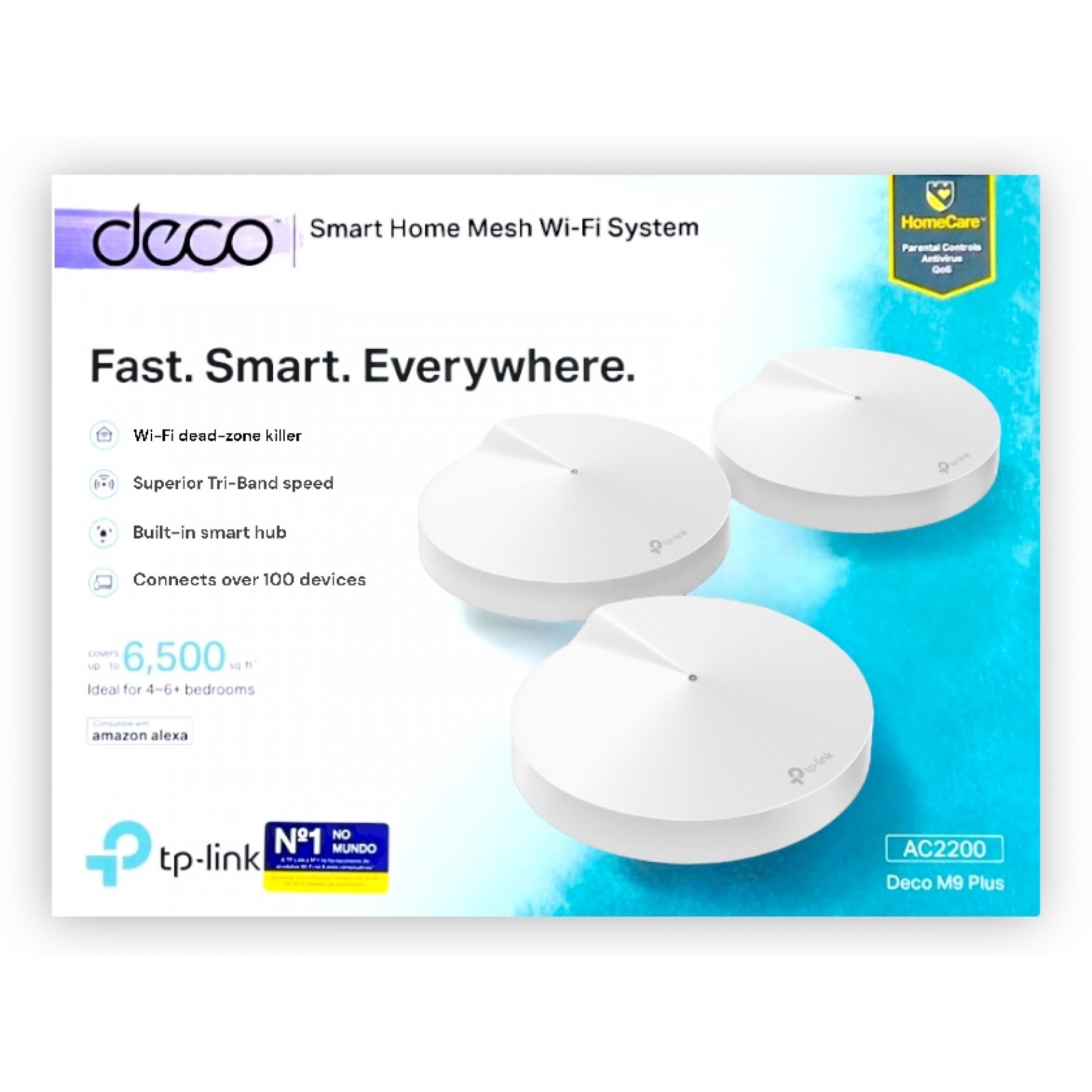 Roteador Deco M9 Plus AC2200 Wi-Fi 5 Pack Com 3